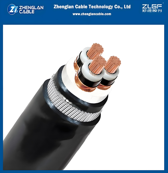 Power Cable 6.35/11kv 3 Core 185mm2 CU/XLPE/CTS/PVC/SWA/PVC Cable IEC ...